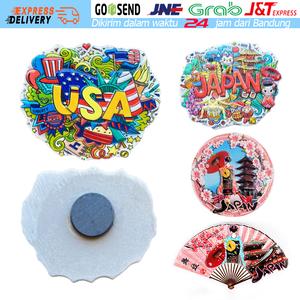 Jual Magnet Kulkas Souvenir Japan USA Jepang Kipas Geisha 3D Stiker ...