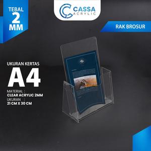 Jual Rak Brosur Akrilik / Display Tempat Brosur Ukuran A4 - Rakit ...