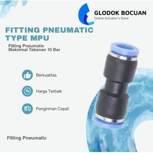 Jual MPU 10 Fitting Lurus Union Pneumatic Slip Lock Selang 10mm x 10mm ...
