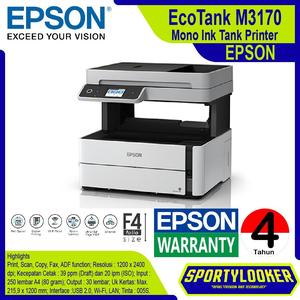 Jual Epson EcoTank Monochrome M3170 Multifunction Ink Tank Printer Wi ...