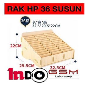 Jual Rak HP 36 Susun Rak Kayu Serbaguna Penyimpanan Sparepart Rak HP 12 ...