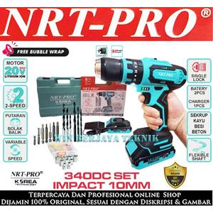 Jual NEW VERSI NRT-PRO DC340 BOR CORDLESS DRILL BATERAI TANGAN BETON ...