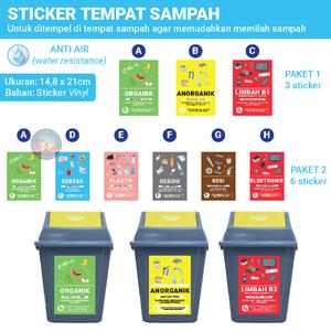 Jual STIKER Sticker Custom TEMPAT SAMPAH ORGANIK , ANORGANIK, LIMBAH B3 ...
