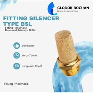 Jual BSL 04 Fitting Silencer Moncong Exhaust Pneumatic Drat 1/2 Inch ...