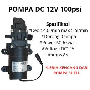 Jual Pompa Air DC 12V Original 100Psi High Pressure Sprayer Pertanian ...