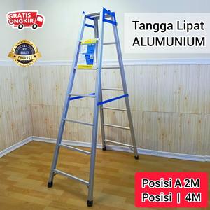 Jual ( NEW ) Tangga Lipat 2 Meter Alumunium / Tangga 2 Fungsi Kuat ...