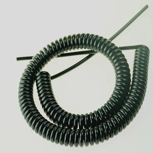 Jual 2 Core Spring Spiral Cable Black Telescopic Power Cord Stretchabl ...