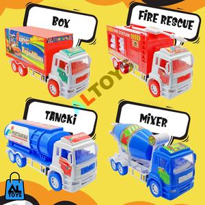 Jual Mainan Kendaraan Mobil Truck Kotener / Pemadam Kebakaran / Mobil ...