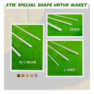 Jual MINIATUR STIK BENTUK L SIKU, H BEAM, STRIP UNTUK MAKET ARSITEKTUR ...