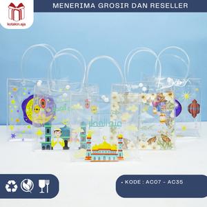 Jual Tas Mika PVC Transparan / Tas Mika PVC Polos Goodiebag Hampers ...