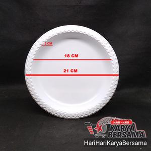 Jual PIRING BESAR PLASTIK PUTIH POLOS SEKALI PAKAI ISI 50'S - Kota ...