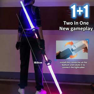 Jual Star Wars Toy Laser Sword Seven Colors Double Sword Retractable T ...