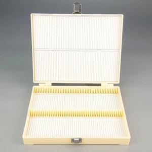 Jual Plastic microscope specimen sample slides BOX hold 100pcs slides ...