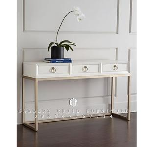 Jual CONSOLE TABLE MODERN MEJA KONSOL MINIMALIS DUCO KAKI BESI GOLD ...