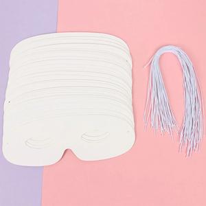 Jual 40 Sets White Paper Masks Blank Painting Paper Masks Masquerade M ...