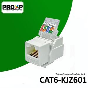 Jual PROXP Tolles Keystone Modular Jack UTP Cat6 RJ45 UTP White Gold ...