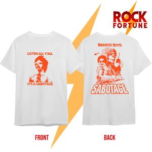 Jual Band T Shirt BEASTIE BOYS SABOTAGE 2 - 100% Premium NSA 24s WHITE ...