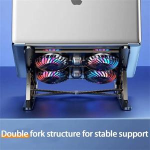 Jual Pc Laptop Radiator Stand 24 Silent Fan Folding Computer Cooling ...