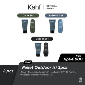 Promo Kahf Paket Outdoor Isi 2pcs - Deodorant & Sunscreen Cream ...