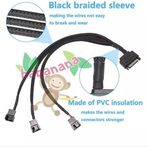 Jual Kabel splitter 1 to 3 cabang fan hub sata pwm fan case pc adapter ...