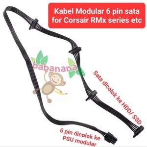 Jual Kabel 6 pin modular sata for corsair RMx 1 to 4 hub extension ...
