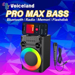 Jual PRO MAX BASS Speaker Bluetooth Karaoke Polytron besar Super Bass ...