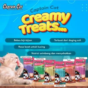 Jual Captain Creamy Snack 60gr - Snack Cemilan Kucing Creamy - Chicken ...