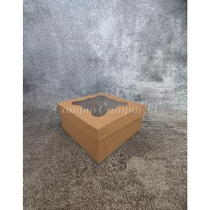 Jual Box Kraft Mika Window Makanan Hampers 20x20x10 Kotak Nasi Kue Cake ...