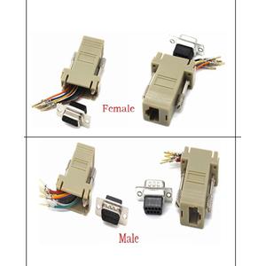 Jual Converter DB9 to RJ45 Modular Adapter DB9 to RJ45 - 9 MALE - Kota ...