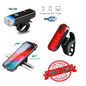 Jual New Powerful USB Bike Front Headlight With Loud Horn Bell ...