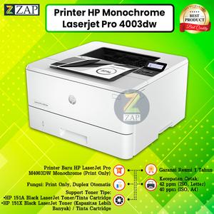 Jual Printer HPC Laserjet Pro 4003dw (2Z610A) WiFi Monochrome Duplex ...