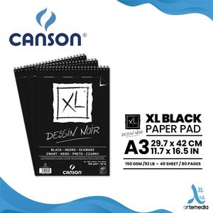 Jual Canson XL Black Paper Sketchbook Wirebound Buku Sketsa Gambar ...