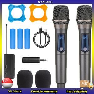 Jual UHF Wireless Microphone Dual Handheld Dynamic Karaoke Microphone ...
