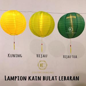 Jual Lampion KAIN bulat 35 cm OUTDOOR idul fitri lebaran islamic masjid ...