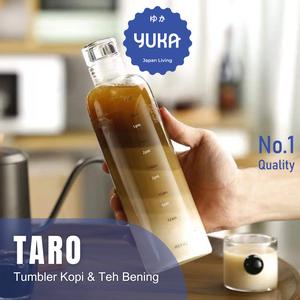 Jual YUKA Tumblr Kaca Aesthetic Transparan Botol Air Minum FREE Sleeve ...