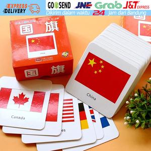 Jual Flash Card Flashcard Jelajah Bendera Negara Dunia Mainan Edukasi ...