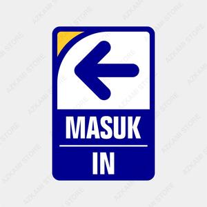 Jual Rambu Petunjuk Arah Masuk 20Cm X 30Cm - Plat Alumunium - Kota ...