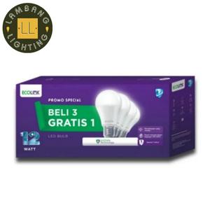 Jual Ecolink Paket Isi 4 Led Bulb 12W E27 6500K Cool Daylight | Putih ...