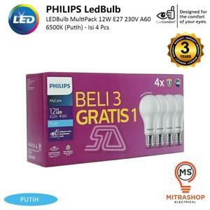 Promo Lampu Philips LED [PACK] Bulb 12W E27 6500K 230V A60-MyCare ...