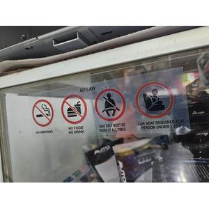Jual Warning Sign, No Food, No Drink, Waterproof Stickers Car Window ...
