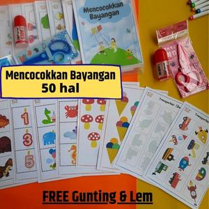 Jual Worksheet Anak Aktivitas Belajar Angka Huruf Menggunting Menempel ...