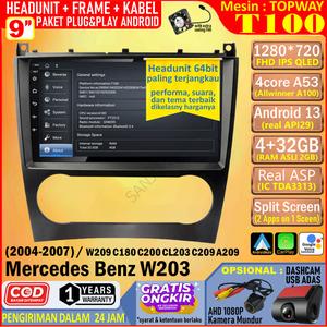 Jual Paket Headunit Android 9 inch + Frame + PNP Canbus Mercedes Benz ...