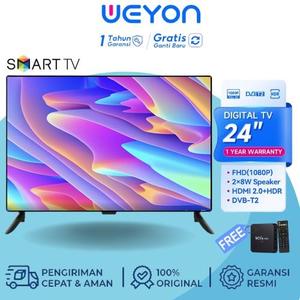 Jual SMART LED TV 24''INCH FULL LAYAR LENGKAP DENGAN ANDROID BOX ...
