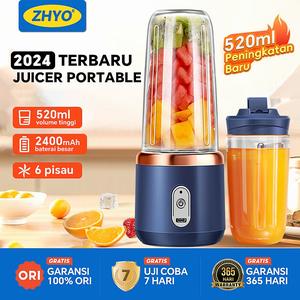Jual ZHYO 520ML Blender buah portabel multifungsi Pembuat jus mini dengan 6 - Pink【520ML】 - Kab ...