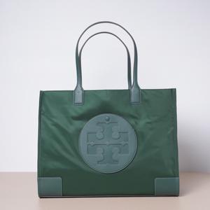 Promo TORY BURCH Medium Ella Tote Bag in Dark Foliage with Laptop ...