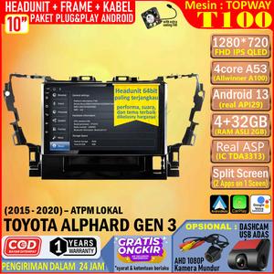 Jual Paket Headunit Android 10 inch + Frame + Soket PNP Toyota Alphard ...