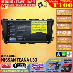Jual Paket Headunit Android 9 inch + Frame + PNP Canbus Nissan Teana ...