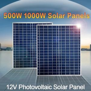 Jual 1000W 500W 12V photovoltaic solar panel kit 100A controller solar ...
