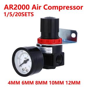 Jual AR2000 1/4" G Thread Pneumatic Air Compressor Pressure Regulator ...