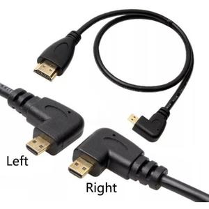 Jual Mini HDMI Micro HDMI To HDMI-Compatible Short L Shape Cable Right ...